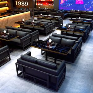 1987vroma create the perfect atmosphere with our bar music set and stylish restaurant furniture combo! (double sofa)