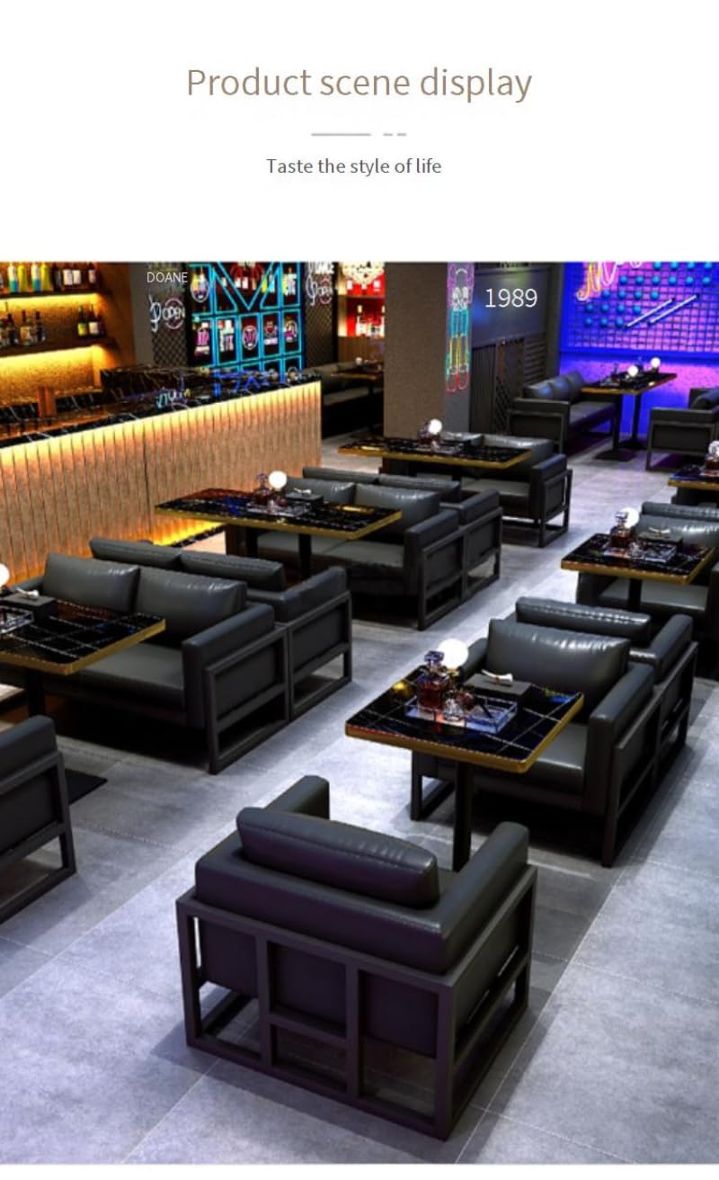 1987vroma Create The Perfect Atmosphere with Our Bar Music Set and Stylish Restaurant Furniture Combo! (Double Sofa)