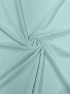 new creations fabric & foam inc, 58/60" wide 100% polyester stretch velvet fabric by the yard. (icy blue)