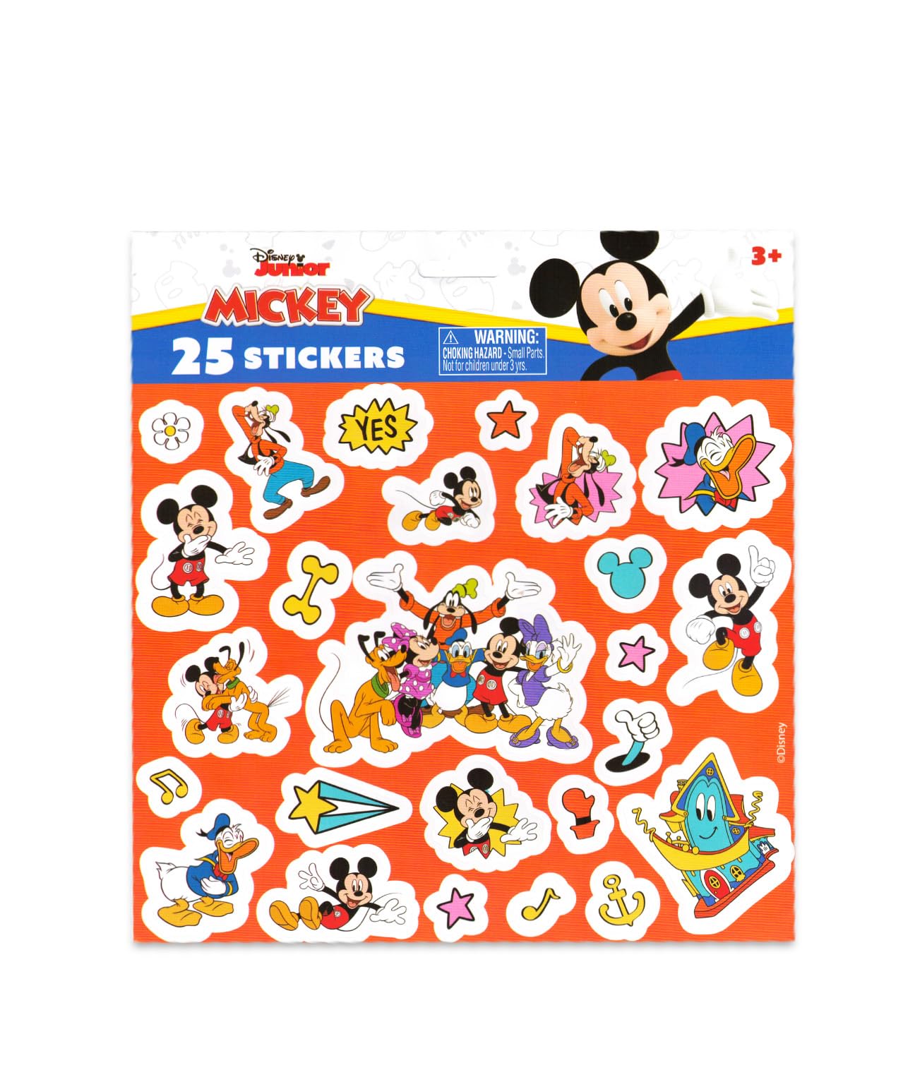 Mickey Mouse Twin Bedding Set for Toddlers - Bundle Includes Mickey Mouse Sheets with Flat Sheet, Fitted Sheet, and Pillowcase for Twin Bed Plus Stickers, More | Mickey Mouse Bedroom Decor