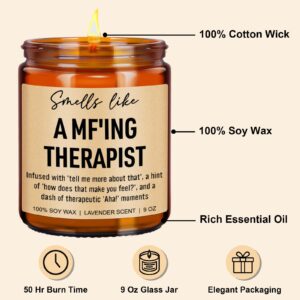 Younift Funny Therapist Candle, Therapist Gifts, Occupational Therapy Gifts, Therapy Office Decor, Therapist Self Care, Christmas Gifts, Graduation, Mental Health Therapist Gifts for Women, Men