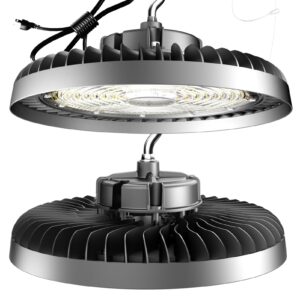 antlux 600w ufo led high bay light 90000lm (equiv.to 2400w mh/hps) high bay led shop light ac100-277v 5000k commercial bay lighting -2 pack