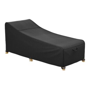 ibirdie outdoor lounge chaise chair cover 80l x 28w x 28h inch waterproof patio furniture covers lawn pool chair cover 1 pack black