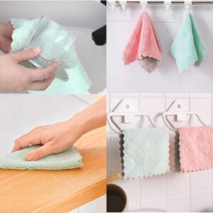 24 Pack Kitchen Cloth, Microfiber Dish Towels Washcloths, Super Absorbent Coral Velvet Dishtowels, Premium Cleaning Cloths,Non-Stick Oil Quick Dry Dish Towels, Soft Tea Towels, Table Cleaning Cloths.