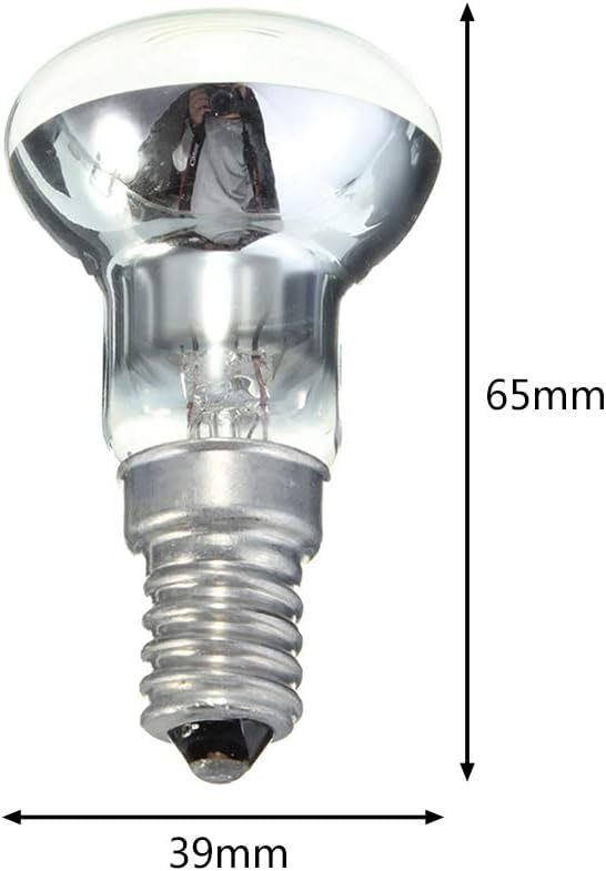 White Edison Bulb E14 Light Holder R39 Reflector Spot Light Bulb Lava Lamp Incandescent Filament Lamp Incandescent Bulbs Light Bulbs Dimmable (30 Watts)