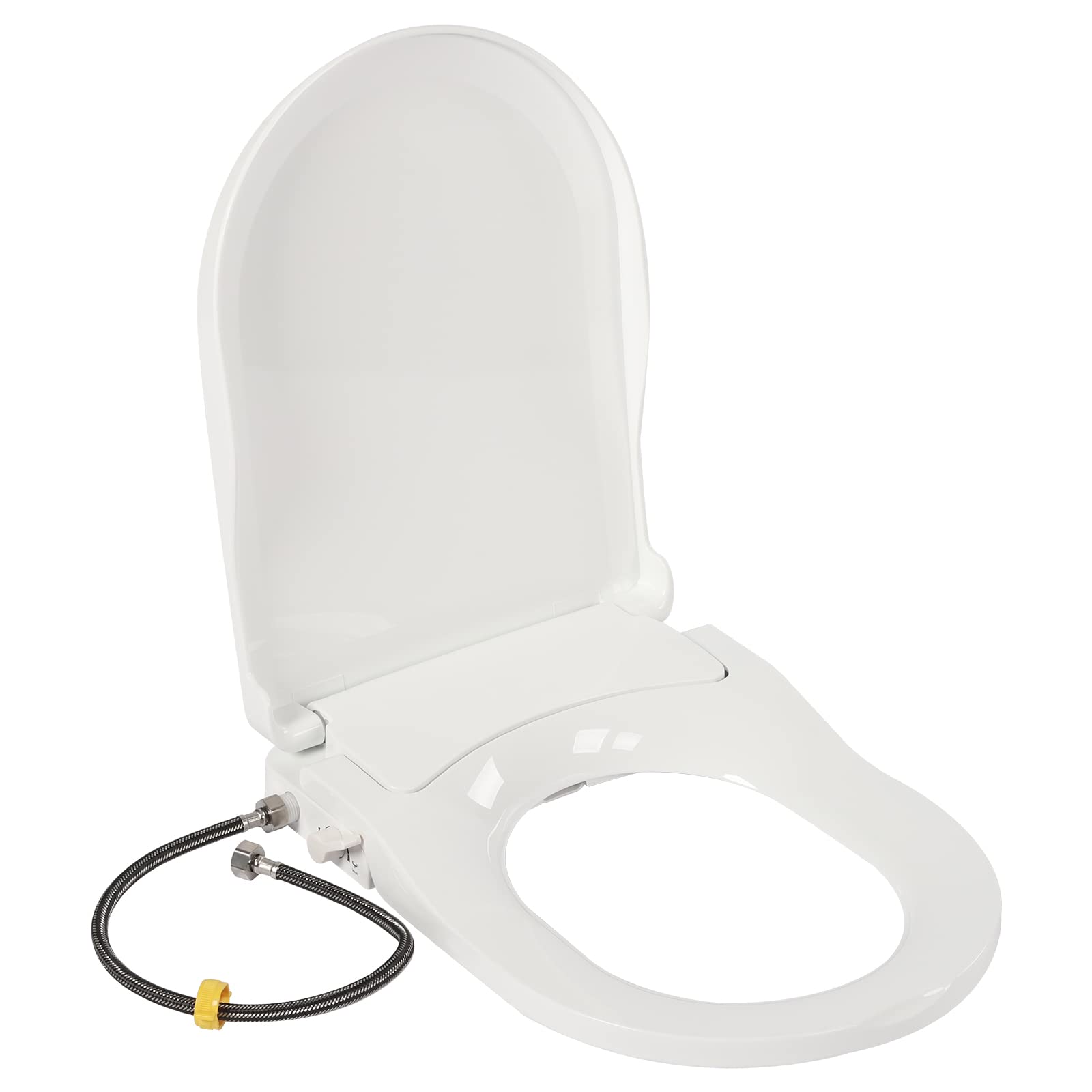 Shower Toilet Seat, Non-Electric Bidet Toilet Seat, Dual Nozzles For Front And Back Cleaning, Slow Damping Cover Design, Suitable For Flush Toilets With Hole Spacing Of 4.5-6.4 In