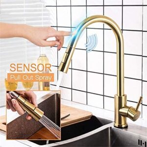 Faucets, Water-Tap Bath Shower Systems Touch Control Kitchen Faucet Stainless Steel Smart Sensor Kitchen Mixer Touch Faucet for Kitchen Pull Out Sink Taps