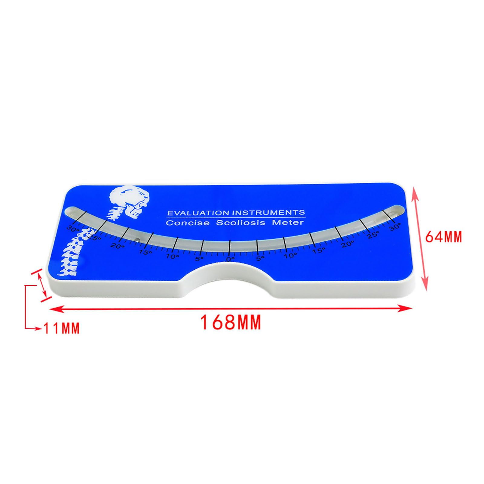 Scoliometer 0-30° Scoliosis Test Meter for Medical Evaluation Diagnosis of Back and Spine Scoliosis in Adults Children Scoliosis Measuring Device Scoliosis Test Meter for Diagnosis of Back and Spine