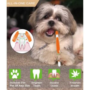 Dog Toothbrush Set,Finger Rubber Toothbrushes/Double Head Pet Tooth Brush/Triple Head Dog Toothbrushes/360º Cat Toothbrush/Multi-Angle Dental Cleaning Brushes Kit for Puppy Kitten Oral Hygiene,8 Pack