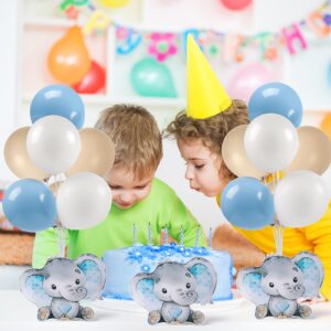 12 Sets Elephant Baby Shower Tables Centerpieces with Balloon It's a Boy Baby Shower Decorations for Elephant Theme Gender Reveal Birthday Party Table Decorations Supplies