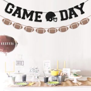 FAKTEEN Football Party Banners Game Day Banner with Football Garland Banner for Football Party Decorations Sports Football Theme Festival Birthday Baby Shower Decoration Supplies