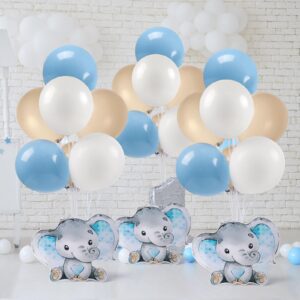 12 Sets Elephant Baby Shower Tables Centerpieces with Balloon It's a Boy Baby Shower Decorations for Elephant Theme Gender Reveal Birthday Party Table Decorations Supplies