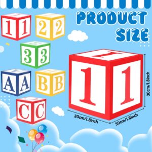 Letter Boxes for Party Celebration Supplies ABC Block Theme Decorations Balloon Alphabet for Back to School Graduation Birthday Baby Shower Toy Inspire Story Supply Nursery Game Favor Centerpieces