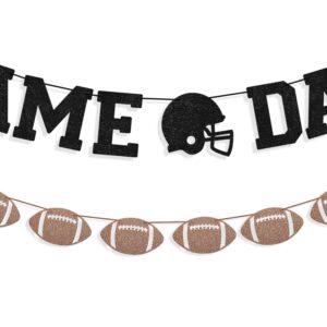 FAKTEEN Football Party Banners Game Day Banner with Football Garland Banner for Football Party Decorations Sports Football Theme Festival Birthday Baby Shower Decoration Supplies