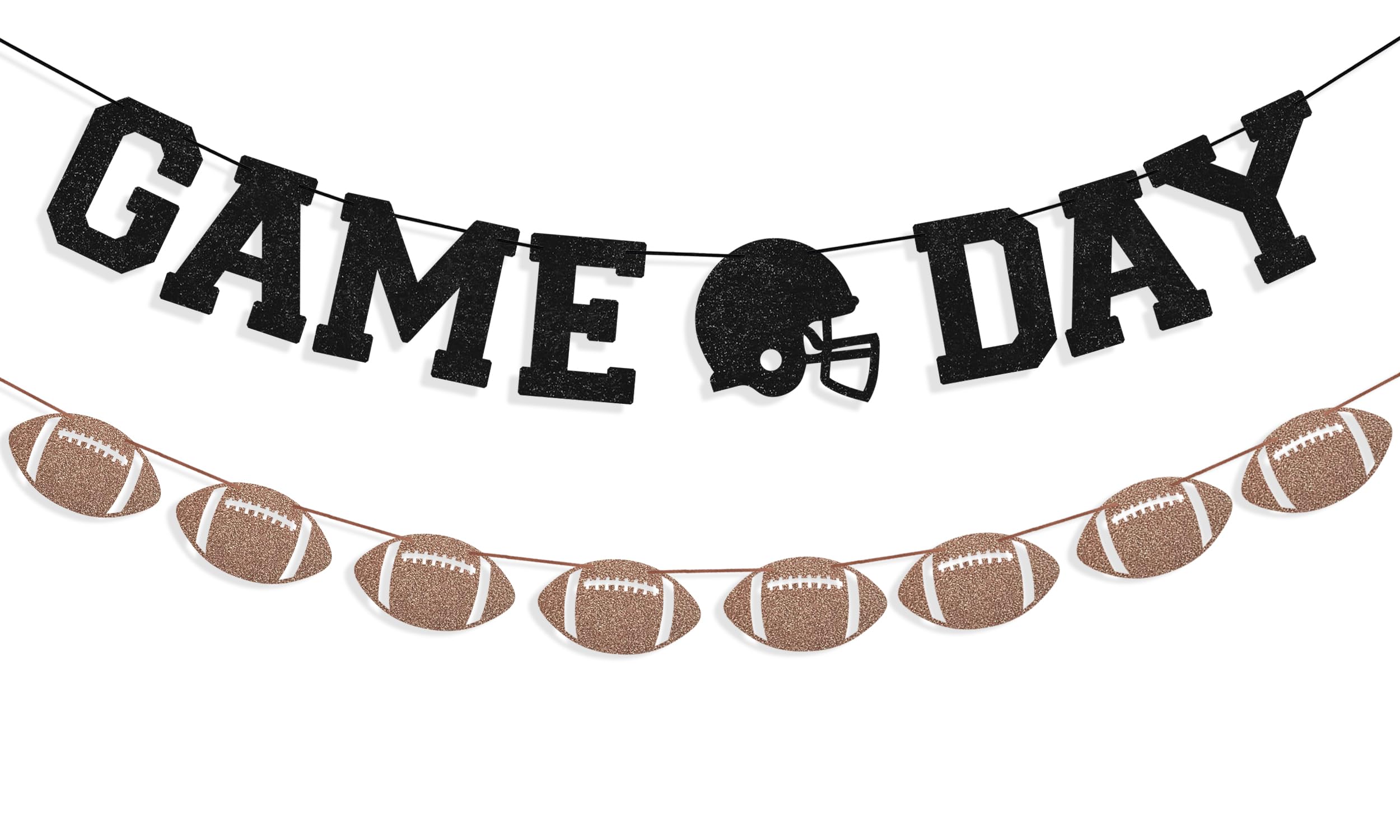 FAKTEEN Football Party Banners Game Day Banner with Football Garland Banner for Football Party Decorations Sports Football Theme Festival Birthday Baby Shower Decoration Supplies