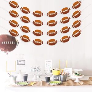 FAKTEEN 6 Pcs Football Garland Banner Football Party Decorations Football Cutouts Hanging Swirls for Birthday Party Supplies Assembled Sports Themed Home Classroom Party Decor Favors