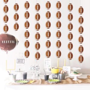 FAKTEEN 6 Pcs Football Garland Banner Football Party Decorations Football Cutouts Hanging Swirls for Birthday Party Supplies Assembled Sports Themed Home Classroom Party Decor Favors