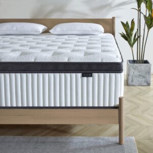 tegeniss full mattress, 12 inch innerspring hybrid mattress in a box with gel memory foam, individually wrapped encased coil pocket spring mattress, pressure relief, medium firm support,54"*75"*12"