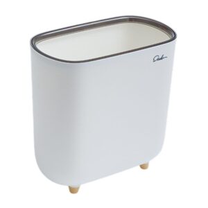 zcargel home essential 13l trash can with lid, narrow body waste basket, press open for bathroom and kitchen