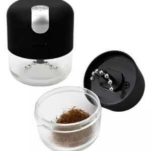 One tap 420 Electric Herb Grinder Spice cracker automatic USB Rechargable ball-chain grinder, small, YS-12