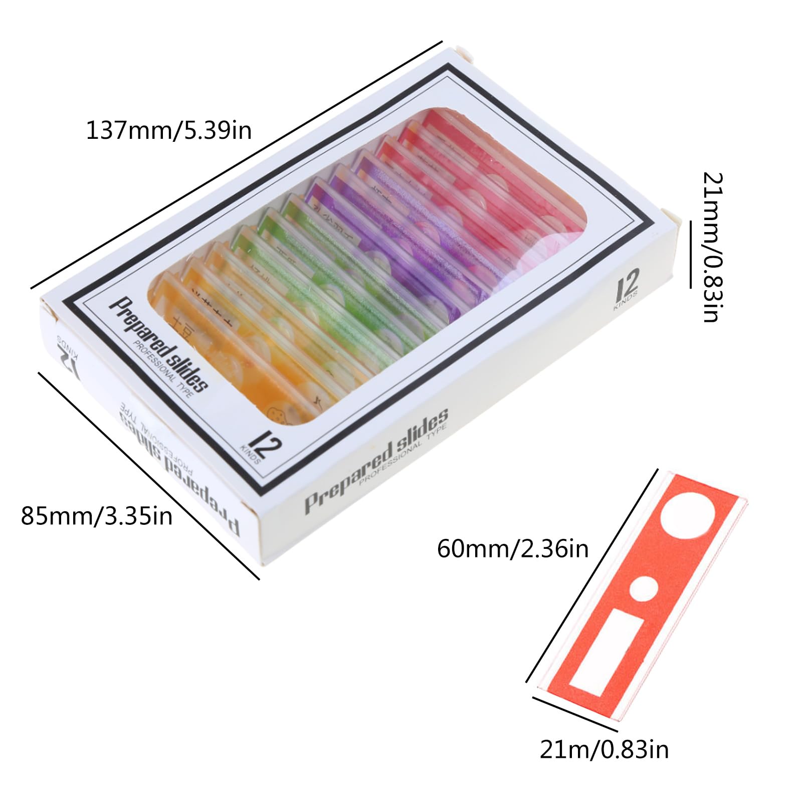 MEELYHOME 12 Kinds Prepared Microscope Slides Of Animals Flowers Insects Sample Specimens Biological Microscope Please Allow 1-3mm Error Due To Manual Measurement. Pls Make Sure You Do Not Mind