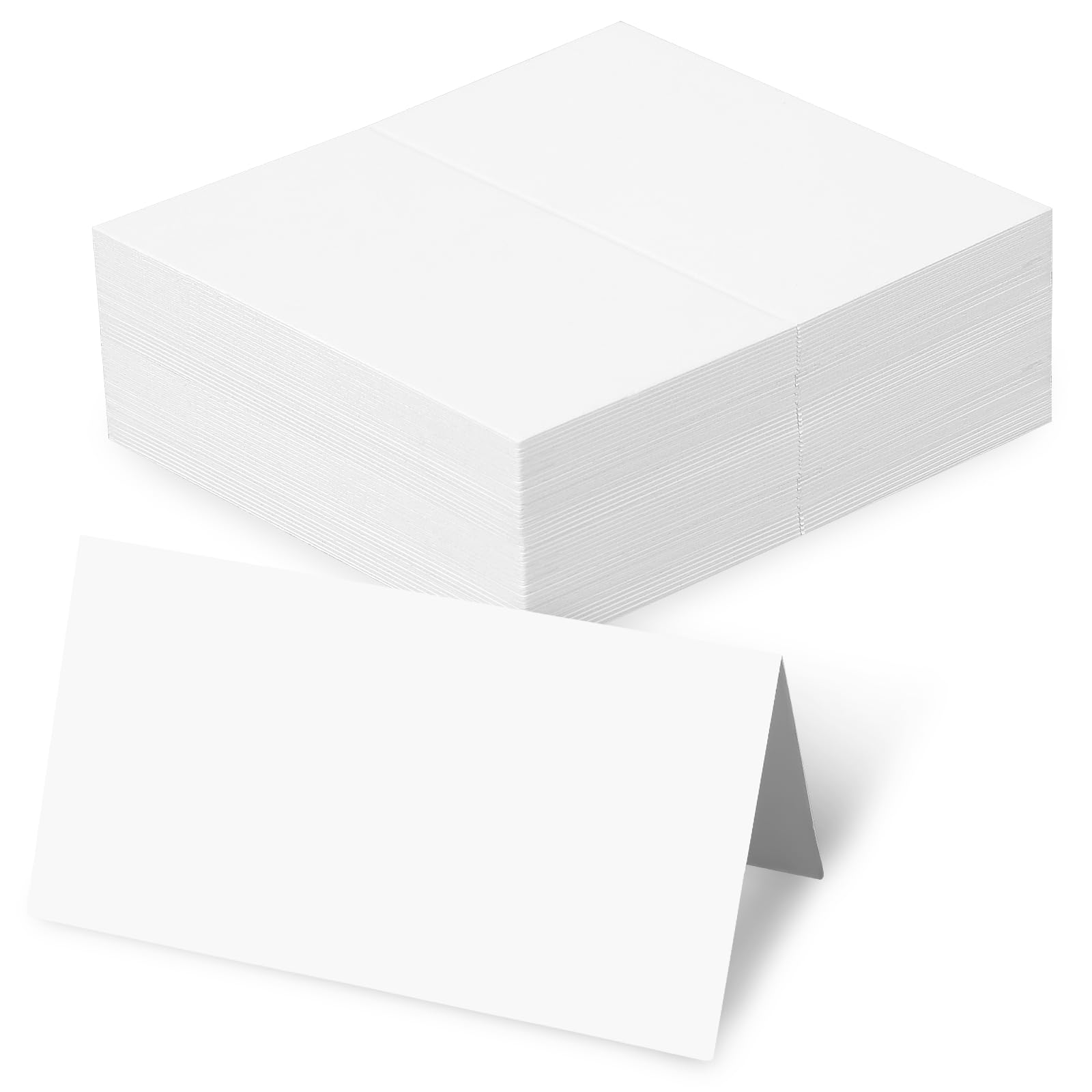 Place Cards for Table Setting 50 Pack Blank Fillable Banquet Seat Card Tent Place Cards for Weddings Escort Cards Name Tents Placecards 3.9" x 3.5"(folded) for Wedding Table Dinner Parties