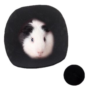 hamster recovery collar protection cone after surgery, small animals adjustable protection collar for rat bird rabbit guinea pig, anti-lick anti-bite pet elizabeth collar (black, s)