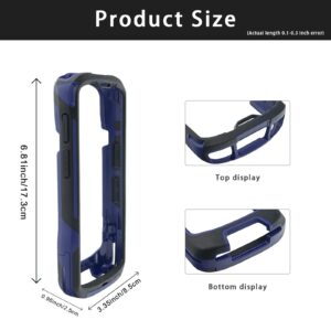 Protective Case Bumper Cover for Zebra Symbol TC53 TC58 Handheld Barcode Scanner Mobile Computer, Rugged Case Blue & Black