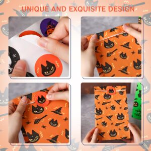 HONEYGIFTS 27PCS Halloween Treat Bags, Halloween Party Bags, Halloween Goodie Bags with Stickers Trick or Treat Bags Halloween Candy Bags for Halloween Decorations Kids Party Supplies