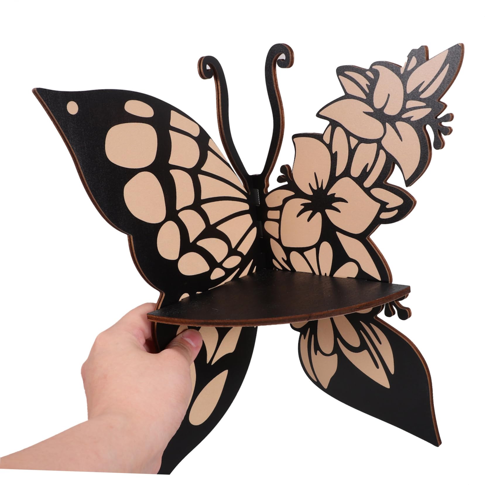 Cabilock 2pcs Butterfly Ledge Wall Decor Holder Corner Shelf Bathroom Corner Shelves Living Room Storage Display Shelf Wall Shelf Shelves on Wall Floating Cabinet for Wall