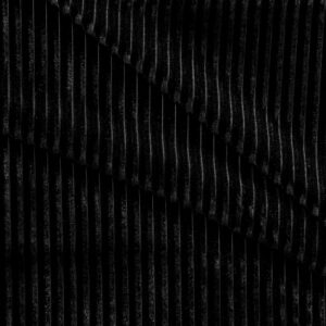 Sewdudely 63" Wide Black Pleated Velvet Stretch Fabric by The Yard for Dress,Costume,Pillowcase,Cushion,Craft,Sofa Covers,DIY,Sewing,Clothing Fabric,1 Yard