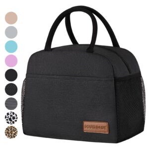 douyadady lunch bag women/men lunch box women/men (black)