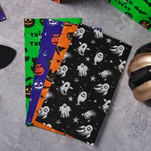 HONEYGIFTS 27PCS Halloween Treat Bags, Halloween Party Bags, Halloween Goodie Bags with Stickers Trick or Treat Bags Halloween Candy Bags for Halloween Decorations Kids Party Supplies