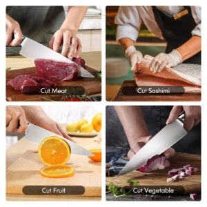 LAPALIDE Chef Knife, 8" Professional Kitchen Knife, High Carbon Stainless Steel Chef's Knives, Ultra Sharp Kitchen Knife with Ergonomic Handle, Exquisite Box for Family & Restaurant