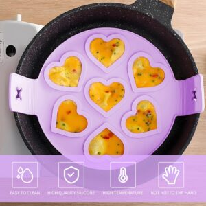 Flip Cooker Pancakes Mold,Reusable Silicone Pancake Molds,Non Stick Silicone Egg Ring,Silicone Cake Mold,Silicone Mold,For Cook Multiple Pancakes Or Eggs Simultaneously