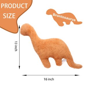 Galxury Mini Dino Nuggets Pillow, 16 inch Dinosaur Chicken Nuggets Plush Toy Pillows for Boys and Girls, Small Fun Throw Pillows for Birthday Gifts, Brontosaurus