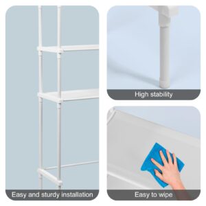 3 Tier Over The Toilet Storage Shelf, Over The Toilet Storage Cabinet, Over The Toilet Storage Rack, Above Toilet Storage Cabinet, Freestanding Above Toilet Shelf, Space Saving (White)