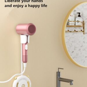 KWYUAIE Hands Free Hair Dryer Holder Wall Mounted, Blow Dryer Holder, Hair Dryer Holder Wall Mounted, Hair Dryer Wall Mount, Hair Tool Organizer, Adhesive Installation Hair Dryer Holder