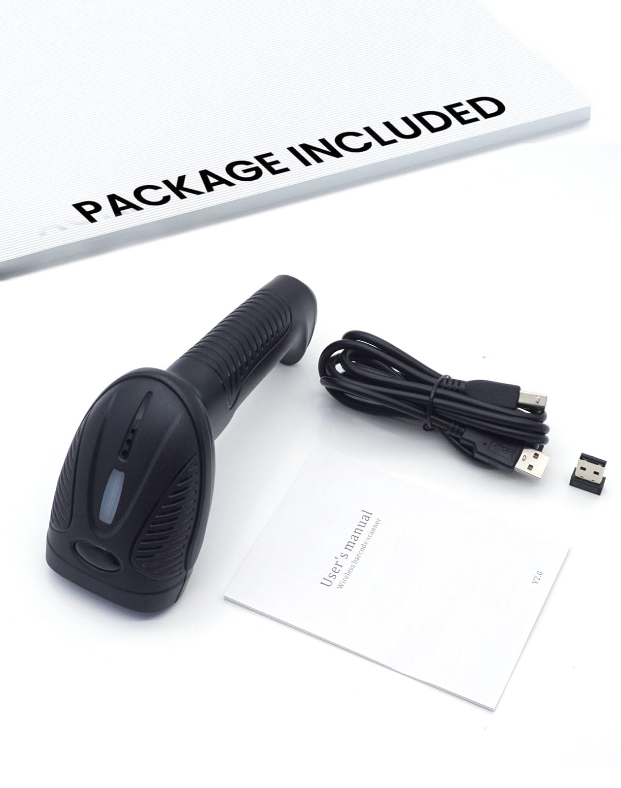 Xyllayeo Wireless Bluetooth Barcode Scanner: 3-in-1 Hand Scanners - Rechargeable 1D and 2D Scanning Gun Portable for Inventory Management - Handheld Cordless USB 1D QR Code Reader for POS System