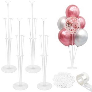 balloon stand kit 4 sets 10 pcs balloon arch kit balloon sticks with base balloon tape balloon arch stands for table floor party decorations halloween table centerpiece decor fall wedding birthday