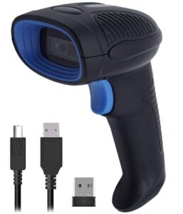 xyllayeo wireless bluetooth barcode scanner: 3-in-1 hand scanners - rechargeable 1d and 2d scanning gun portable for inventory management - handheld cordless usb 1d qr code reader for pos system