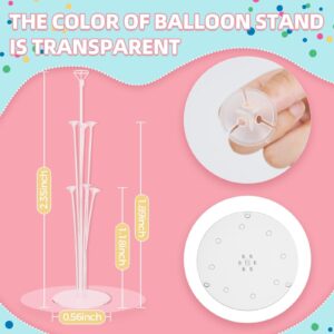 DECOCKRAT 4 Set Balloon Stand Kit - Table Balloon Stands with Base, Easy Assembly Balloon Sticks, Reusable Balloon Holders for Baby Showers, Weddings, Birthdays, Party Decorations.