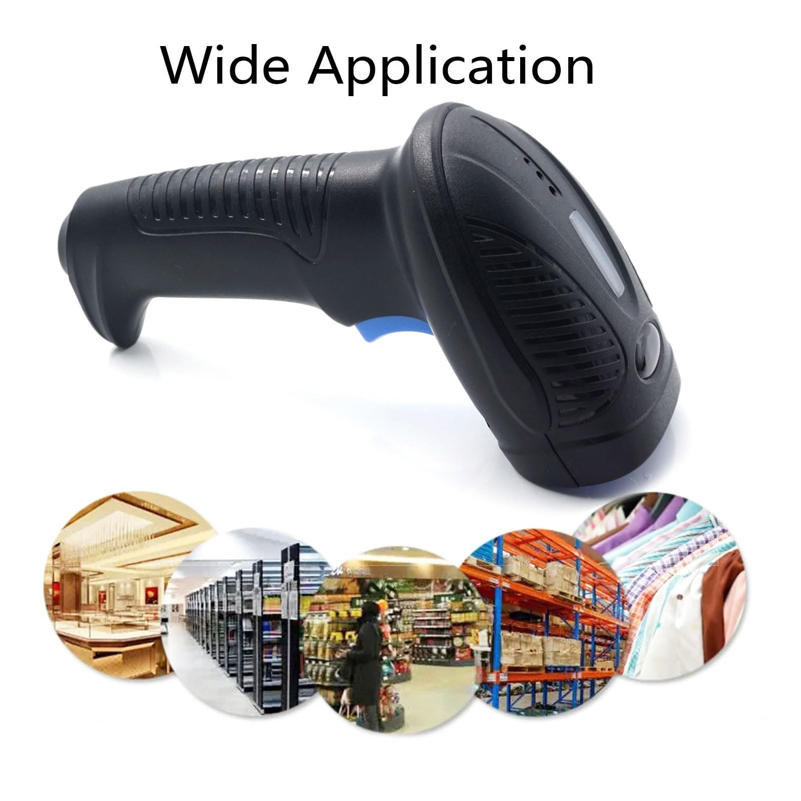 Xyllayeo Wireless Bluetooth Barcode Scanner: 3-in-1 Hand Scanners - Rechargeable 1D and 2D Scanning Gun Portable for Inventory Management - Handheld Cordless USB 1D QR Code Reader for POS System