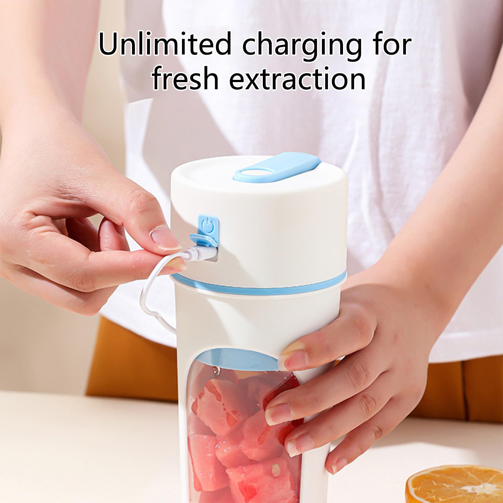 Clearance Portable Blenders, 480ml Mini Wireless Portable 𝐏𝐞𝐫𝐬𝐨𝐧𝐚𝐥 Blenders for Shakes with 6-Blade Head USB Rechargeable Juicer Cup for Home Sport Outdoor Today's Deals of The Day