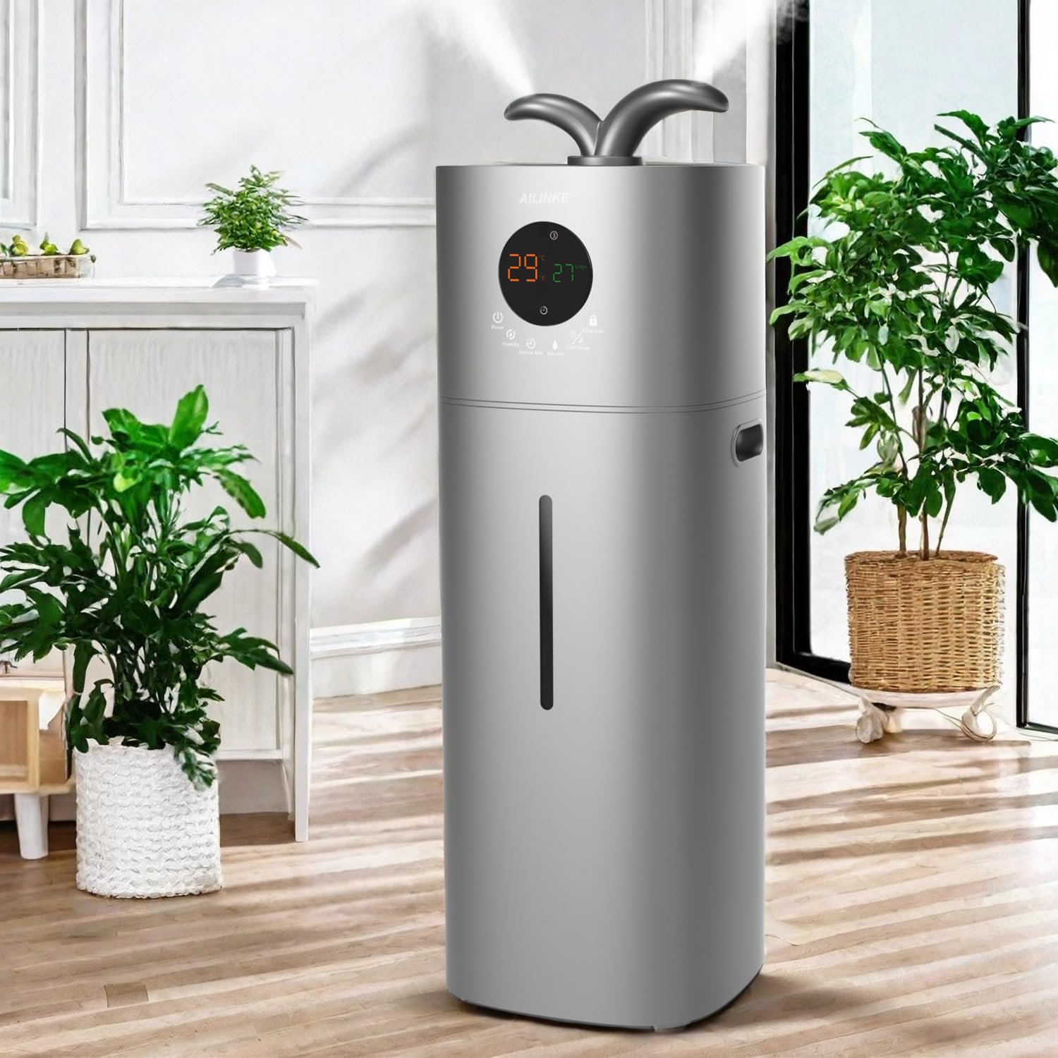 Humidifier Large Room, 4.2Gal/16L Humidifiers for Home 2000 sq ft, Humidifiers for Bedroom with Essential Oil Diffuser&Extended Tube, Top Fill Cool Mist Humidifiers for Plants Baby Kids Adults