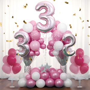 DECOCKRAT 4 Set Balloon Stand Kit - Table Balloon Stands with Base, Easy Assembly Balloon Sticks, Reusable Balloon Holders for Baby Showers, Weddings, Birthdays, Party Decorations.