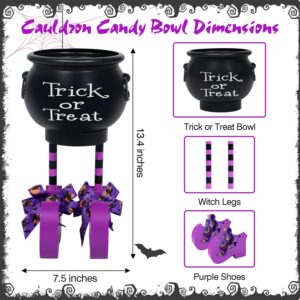 JETEHO Halloween Decor Halloween Party Supplies Cauldron Candy Bowl, Halloween Candy Bowl Witches Cauldron Serving Bowl Trick or Treat Bowl Halloween Serving Bowl Halloween Bowl for Candy Party Decor