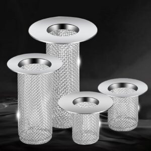 Stainless Steel Floor Drain Filter Mesh Kitchen Bathroom Sewer Anti-blocking Slag Bathtub Sink Hair Filter Strainer Trap Shower Bathtub Hair Catcher Sink Drain Stopper Shower Drain Hair Trap