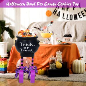 JETEHO Halloween Decor Halloween Party Supplies Cauldron Candy Bowl, Halloween Candy Bowl Witches Cauldron Serving Bowl Trick or Treat Bowl Halloween Serving Bowl Halloween Bowl for Candy Party Decor