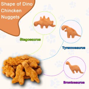 Galxury Mini Dino Nuggets Pillow, 16 inch Dinosaur Chicken Nuggets Plush Toy Pillows for Boys and Girls, Small Fun Throw Pillows for Birthday Gifts, Brontosaurus